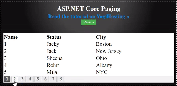 Create Number Paging With Custom Tag Helper In Aspnet Core
